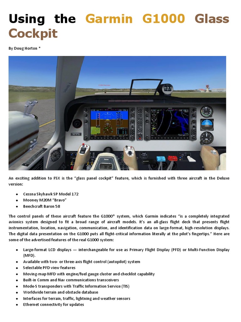 Using The Garmin G1000 Glass Cockpit | PDF | Avionics | Measuring ...