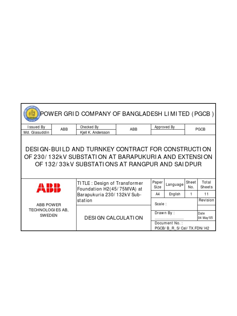 Transformer Foundation Design Guidelines | PDF | Technology & Engineering