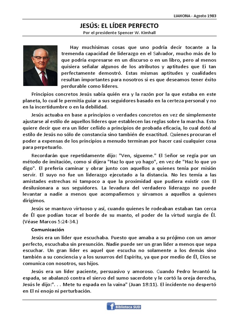 Jesus Lider Perfecto | Descargar gratis PDF | Jesús | Liderazgo