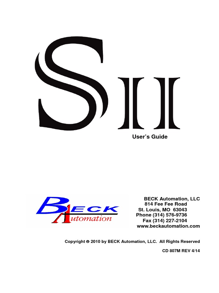 SII Manual | Download Free PDF | Power Supply | Input/Output