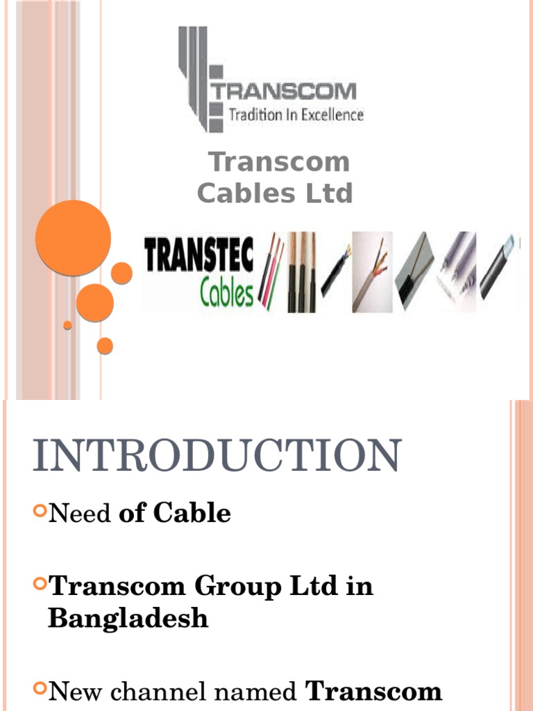 Transtec Cables LTD | PDF | Electrical Wiring | Cable