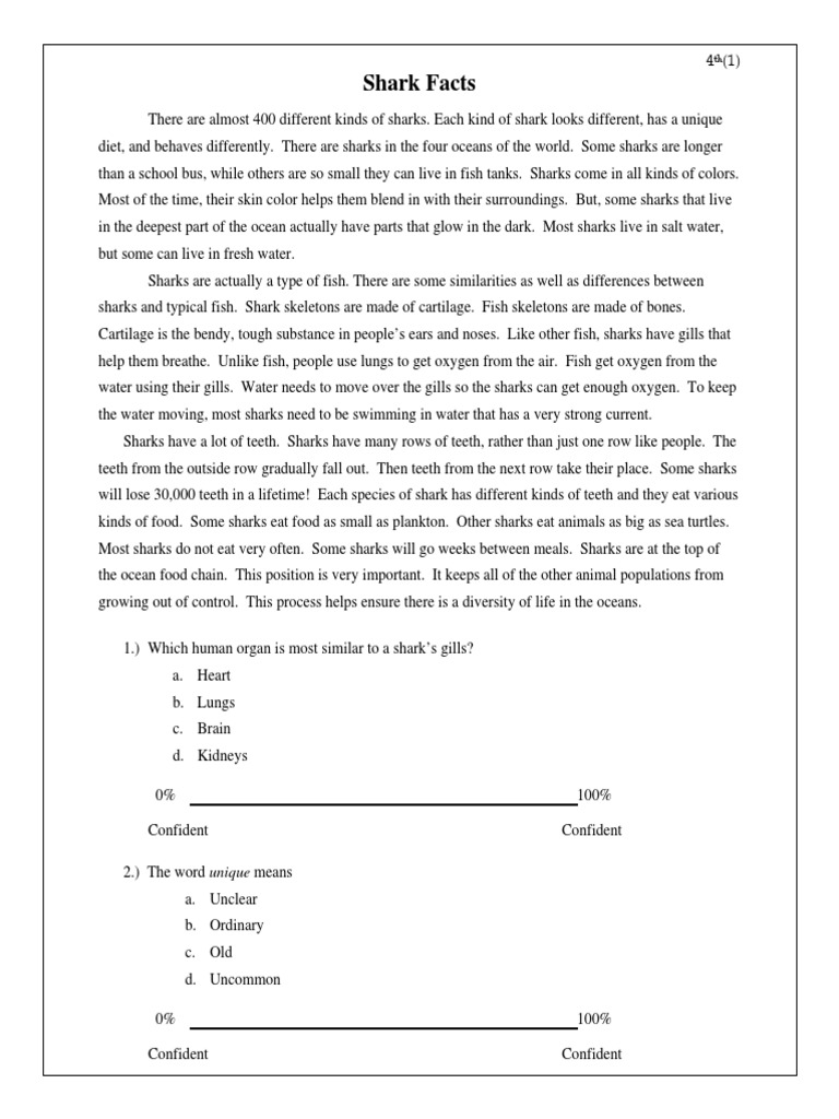 Sharks 1 | PDF | Sharks | Fish