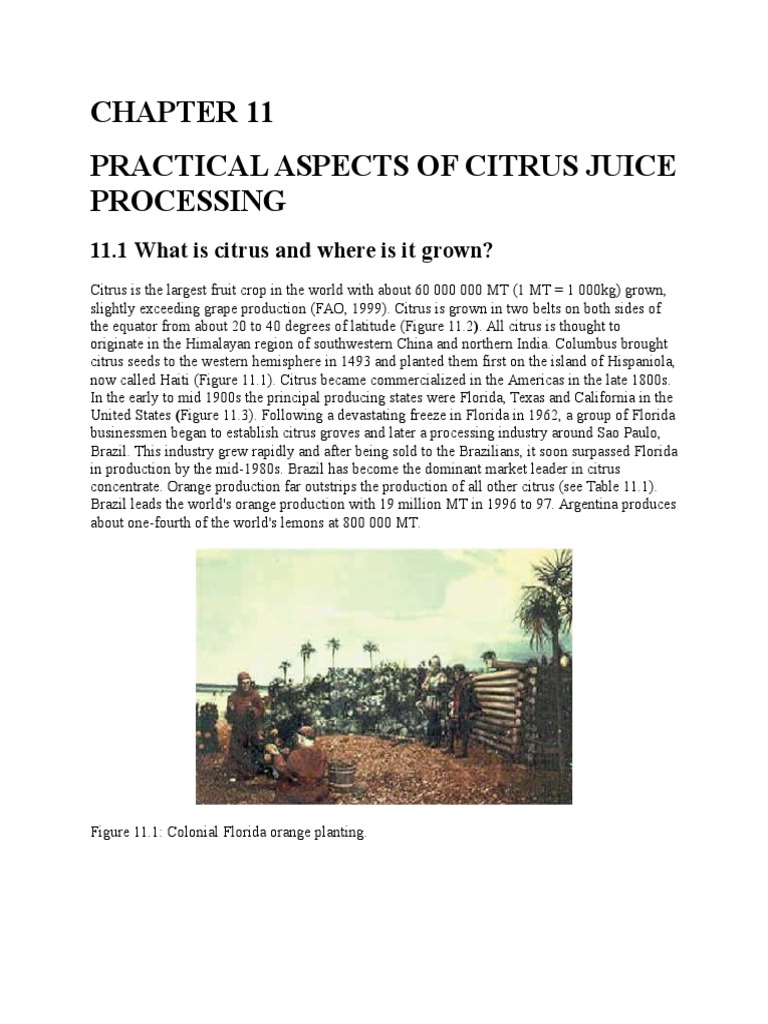 Guide to Citrus Juice Processing and Beverage Development | PDF | Juice ...