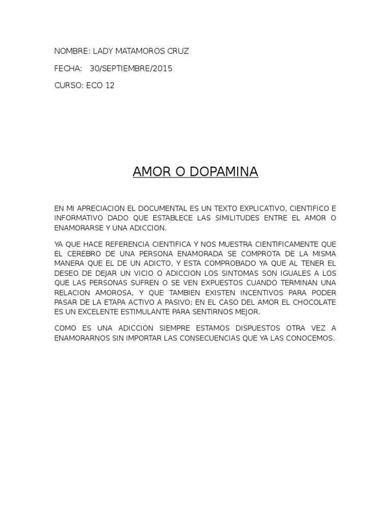 Amor O Dopamina Pdf