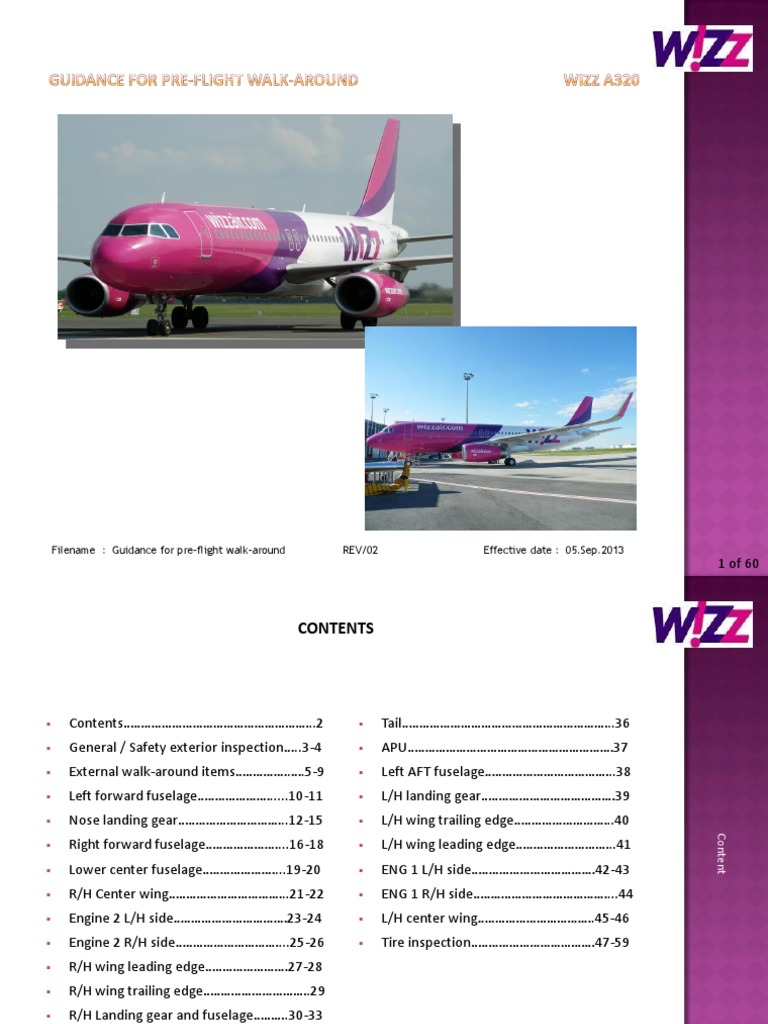 Pre-Flight Walk-Around Inspection Guide | PDF | Tire | Landing Gear