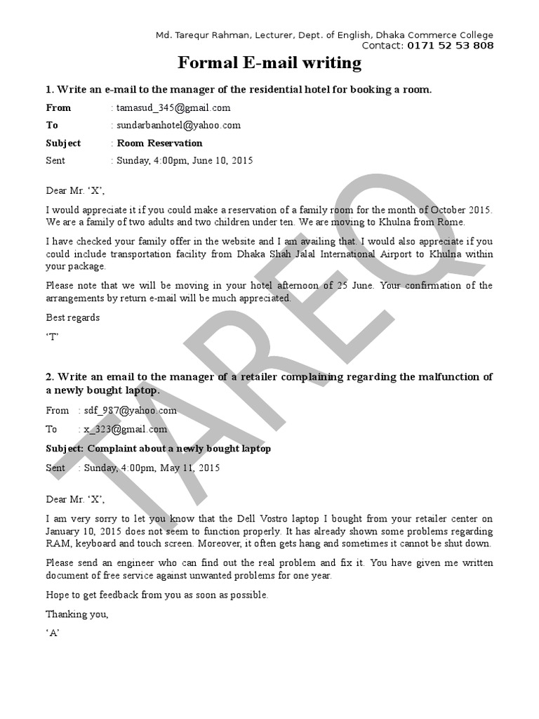 Email Writing | PDF | Email | Further Education