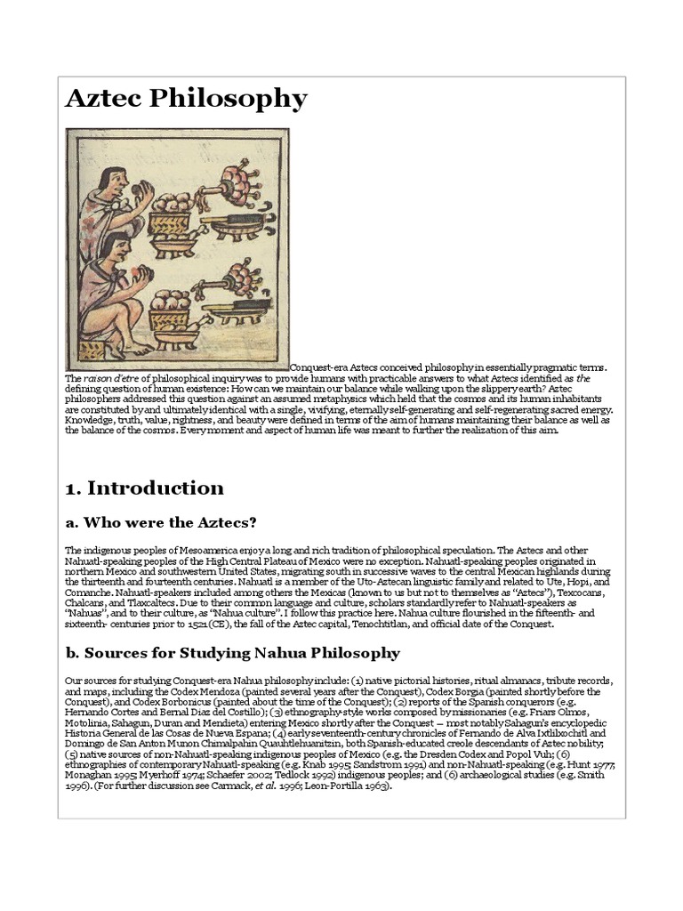 Aztec Philosophy | Aztec | Truth