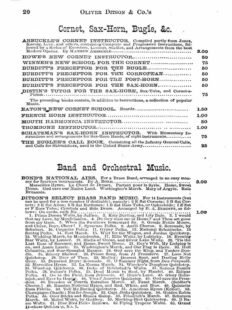 List of Cornet Study Books | PDF