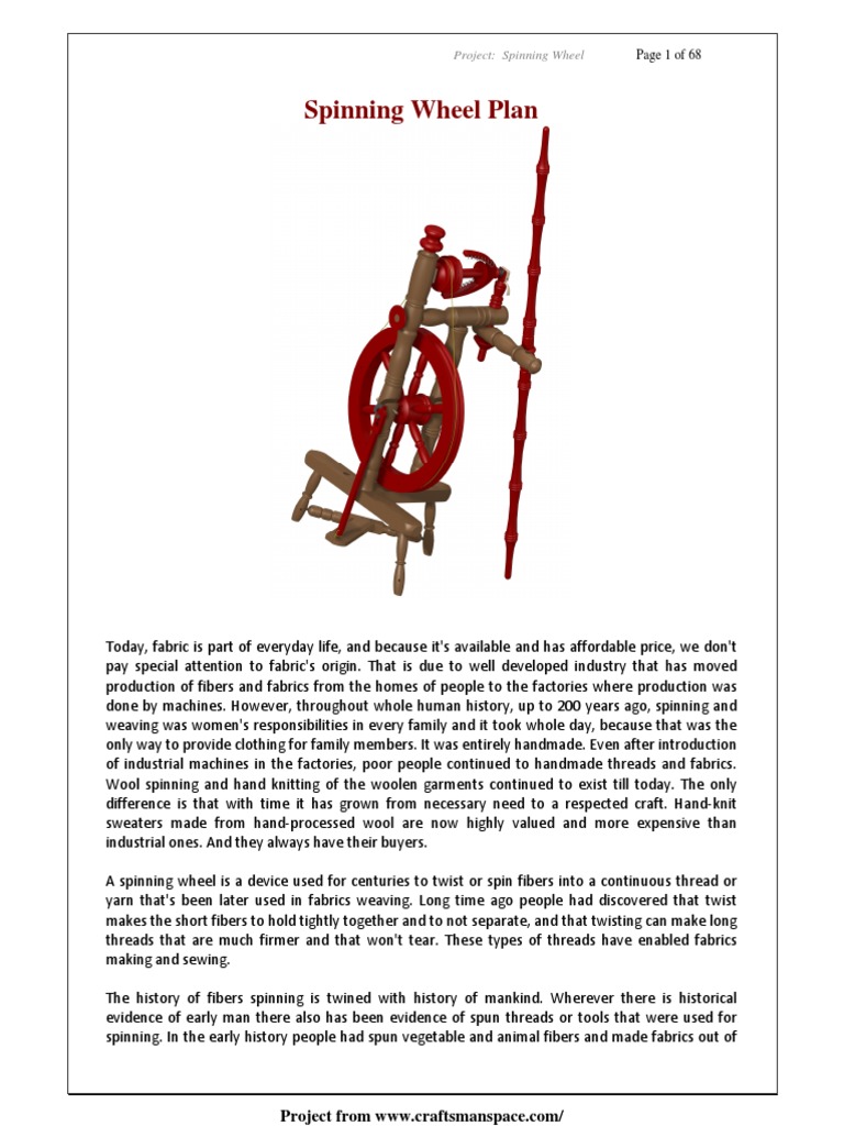 Spinning Wheel | Download Free PDF | Yarn | Spinning (Textiles)