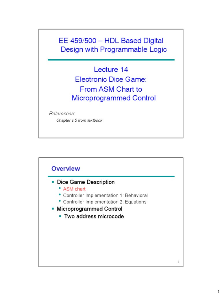 Dice Game | PDF | Vhdl | Electronic Engineering
