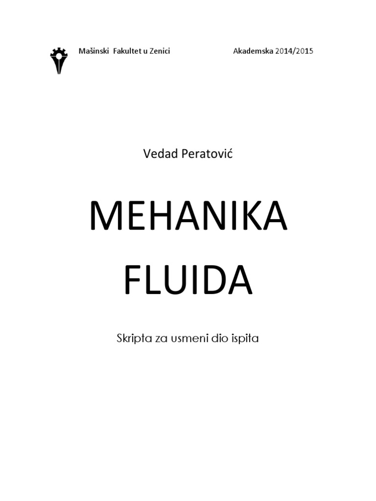 Mehanika Fluida Skripta Za Usmeni | PDF