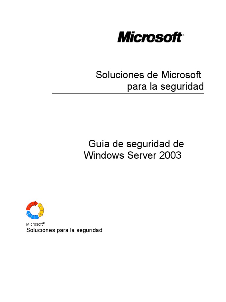 Guia de Seguridad Windows 2003 Servers | PDF | Servidor (Computación) | Directorio Activo