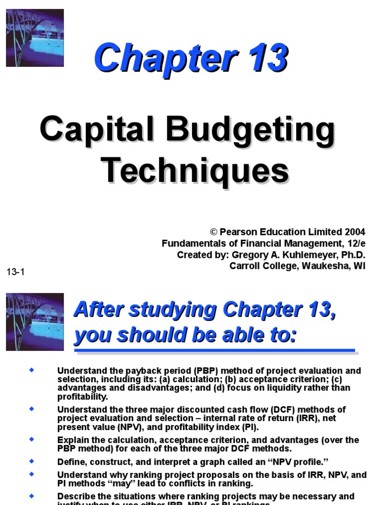Chapter 13 Capital Budgeting | PDF
