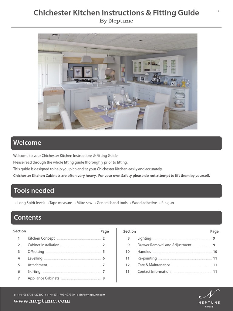 Chichester Kitchen Fitting Guide | PDF | Cabinetry | Door
