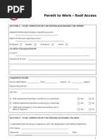 Roof Access Permit Template | PDF | Business