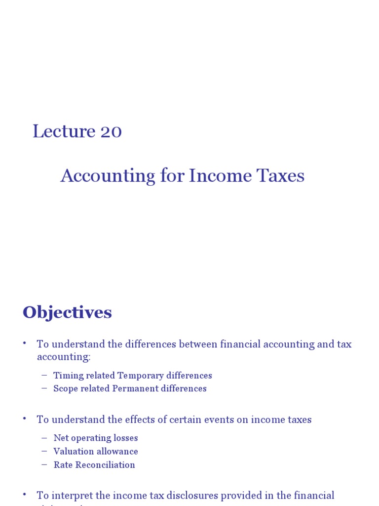 Income Tax Accounting Explained | PDF | Tax Expense | Deferred Tax