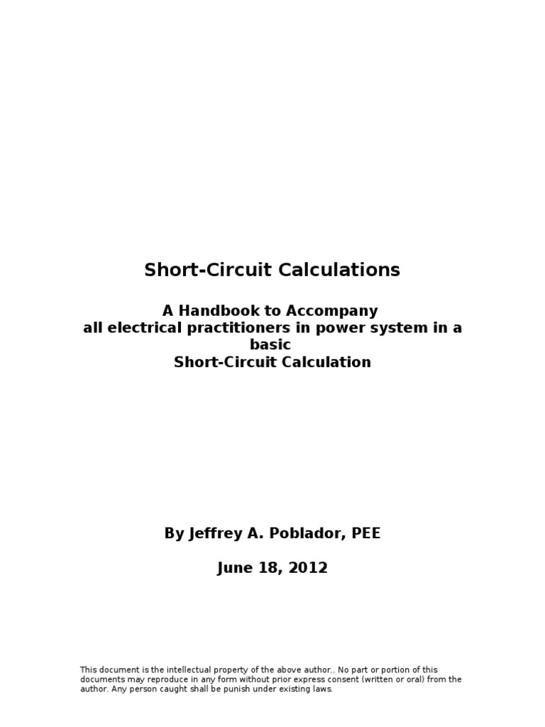 Short Circuit Calculations Made Easy | PDF | Transformer | Electrical ...