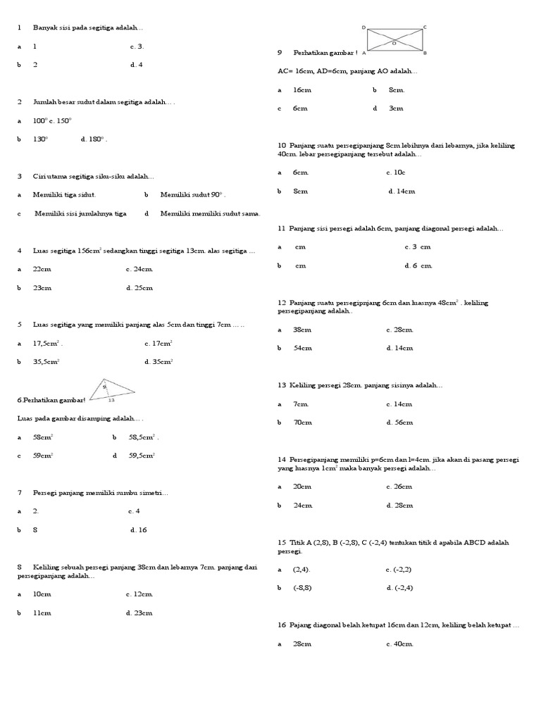 MRB Soal Bangun Datar SMP | PDF