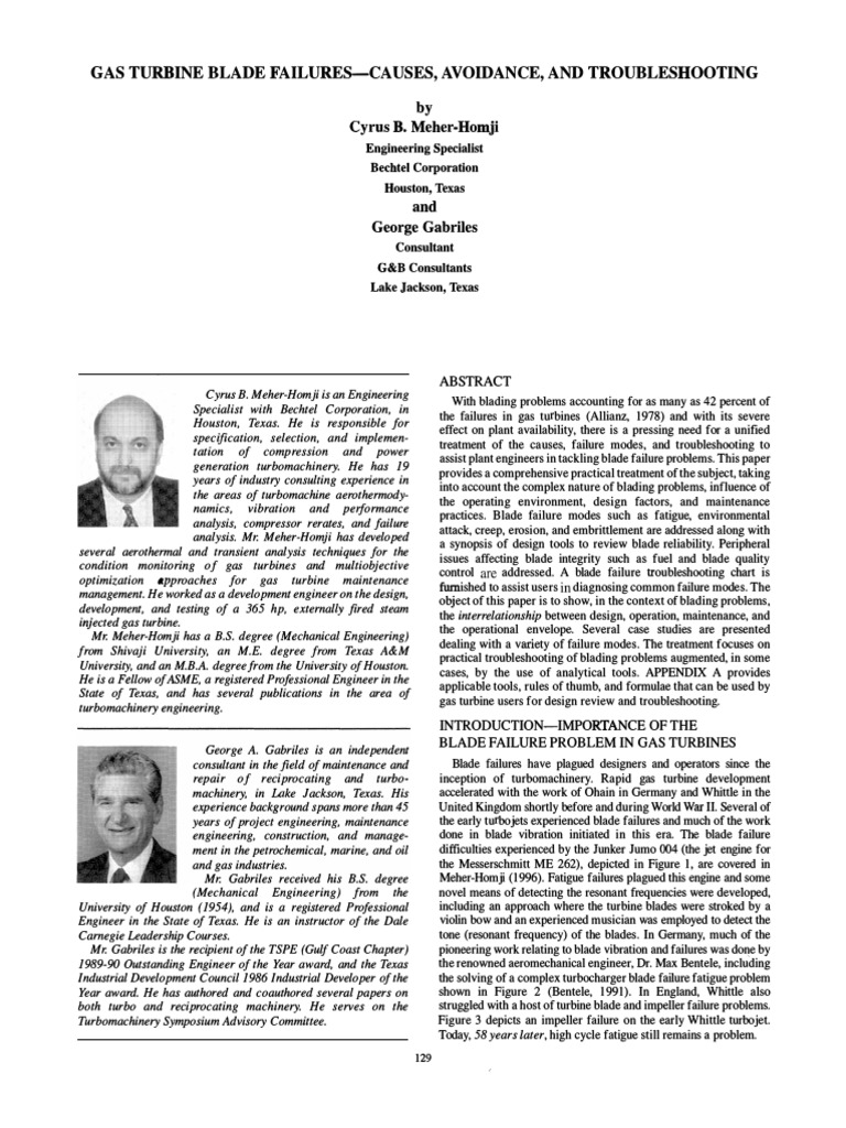 Gas Turbines Blade Failures - Causes, Avoidance and Troubleshooting ...