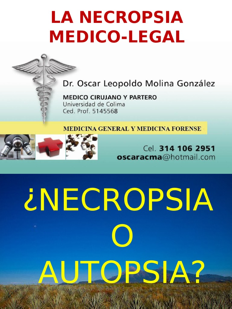 La Necropsia Medico-Legal | PDF | Autopsia | Medicina