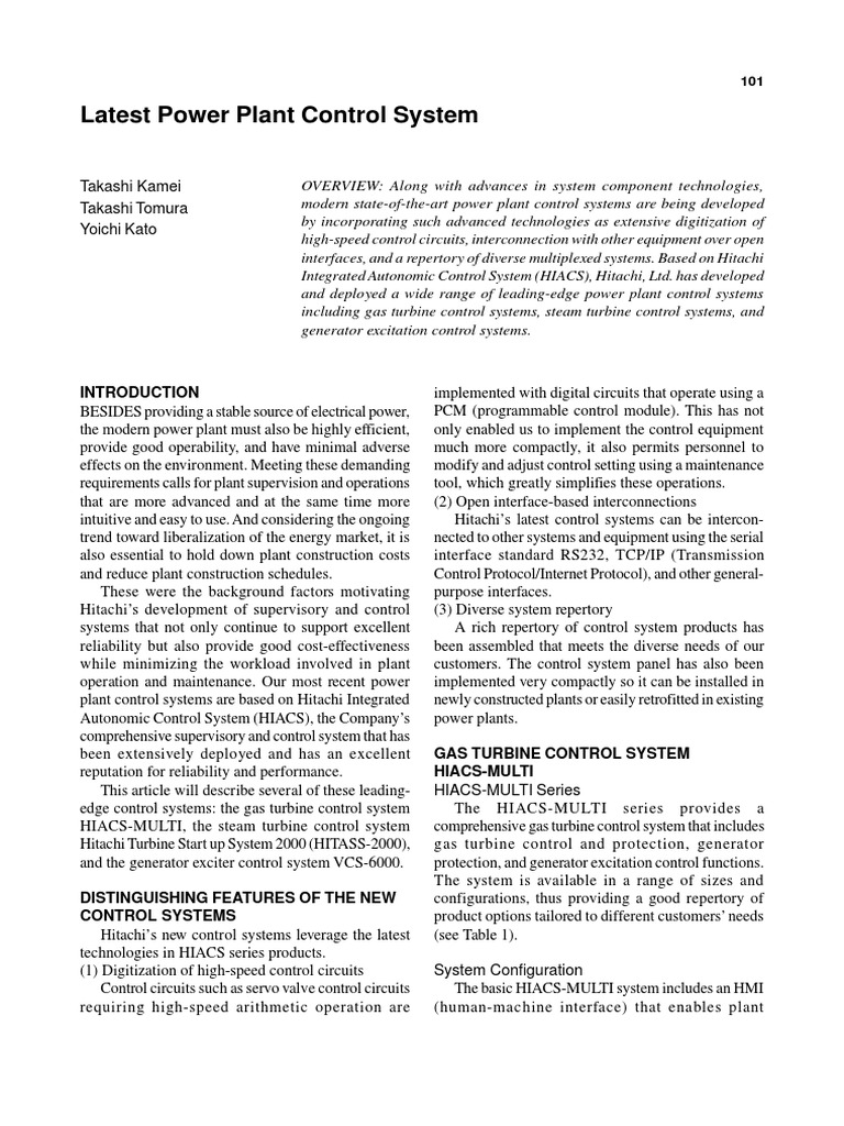 Advanced Power Plant Control Systems | PDF | Electronic Circuits | User ...