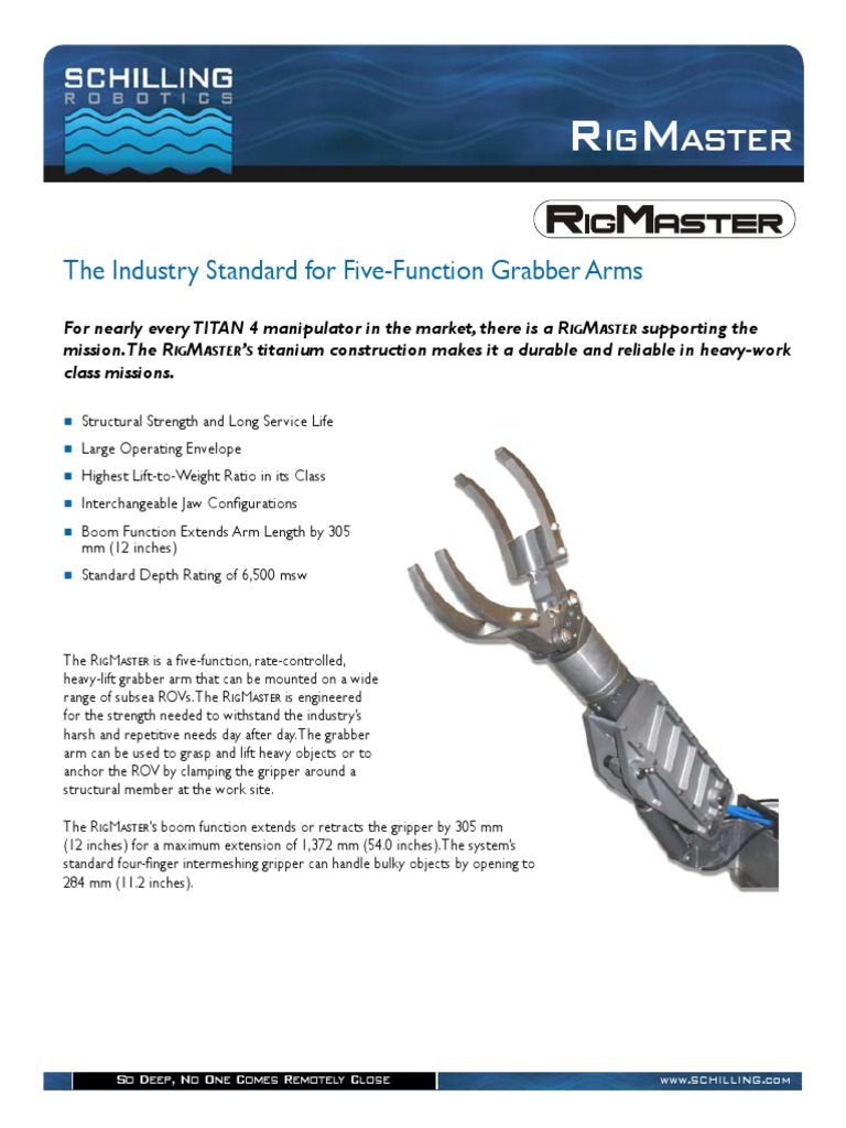 Schilling Rigmaster | PDF | Actuator | Mechanical Engineering