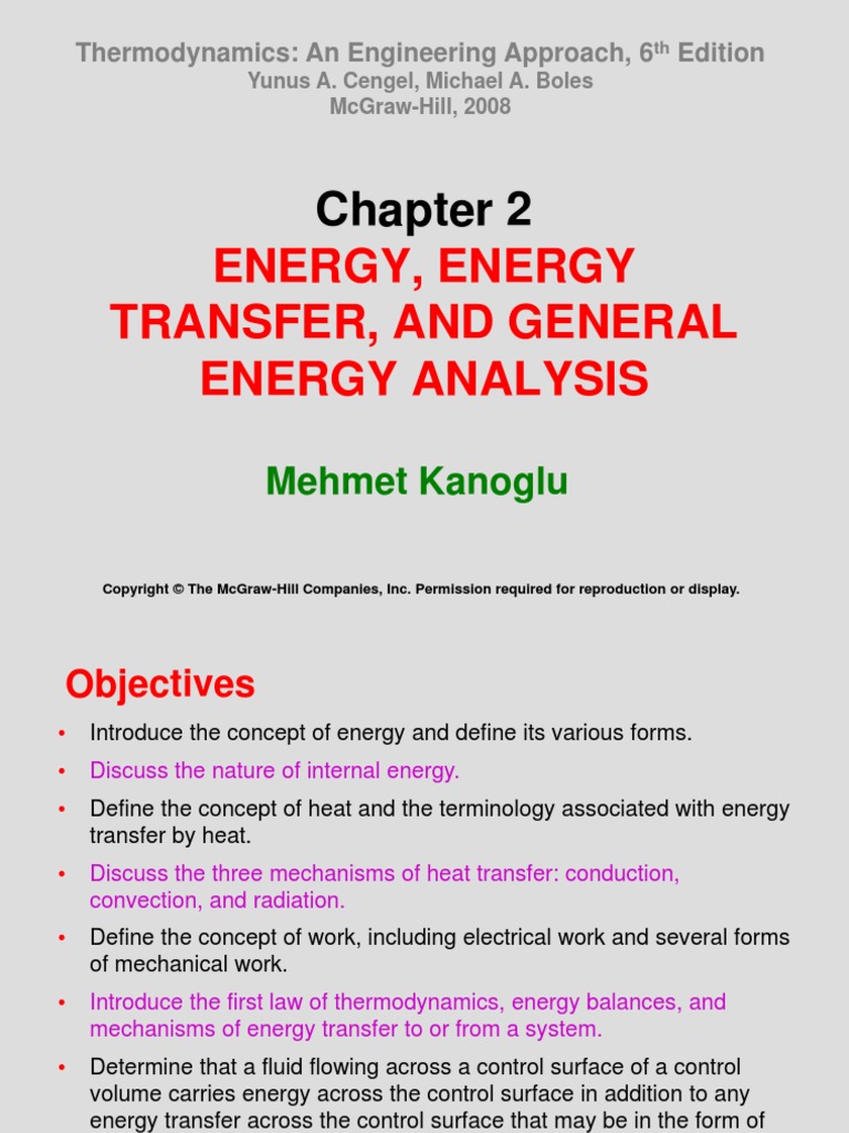 Thermodynamics (TKJ3302) Lecture Notes - 2 Energy, Energy Transfer, and ...