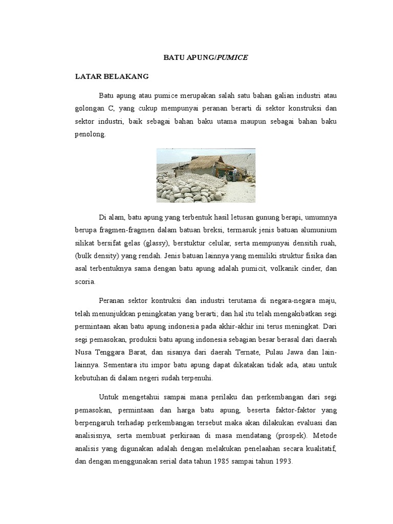 Potensi dan Karakteristik Batu Apung | PDF | Sains & Matematika