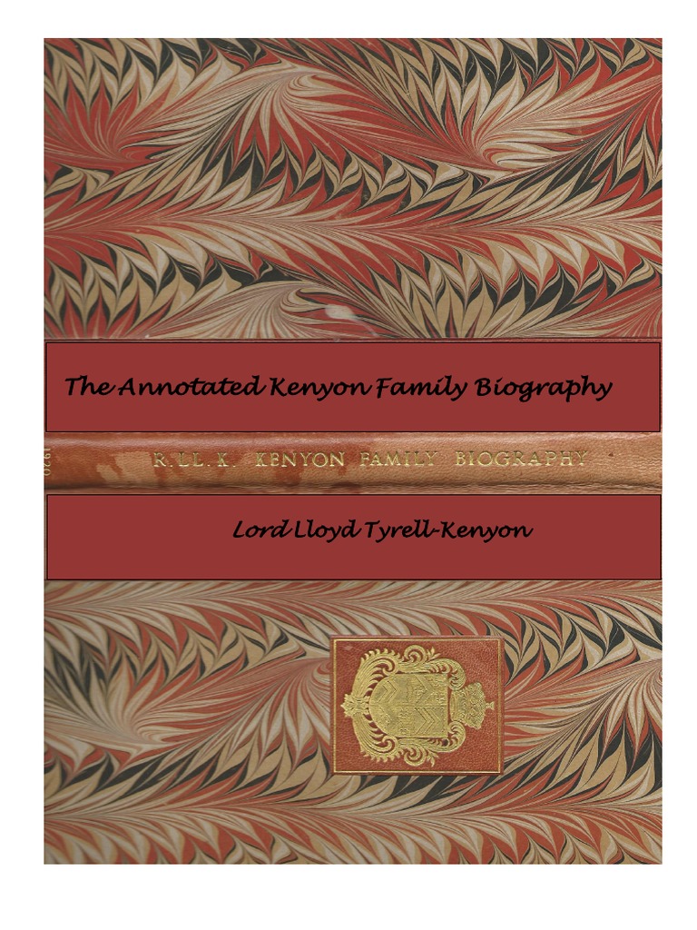The Annotated Kenyon Family Biography 2015