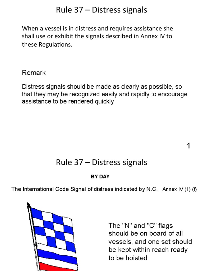 Rule 37 - Distress Signals | PDF | Radio | Emergency Services