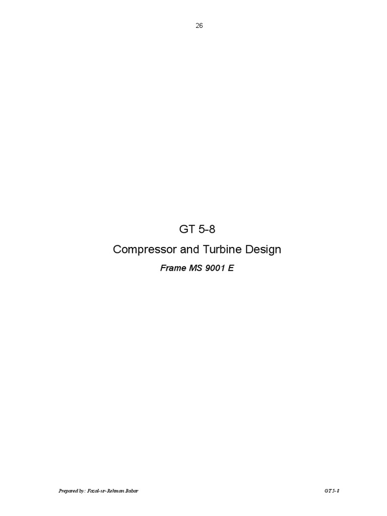 Ge Frame 9e Comp & Turbine Design | PDF | Gas Compressor | Turbine