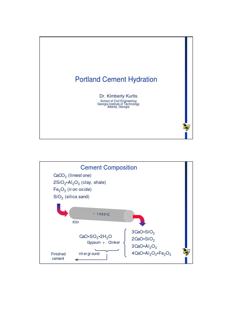 Portland Cement Hydration | PDF | Cement | Silicon Dioxide