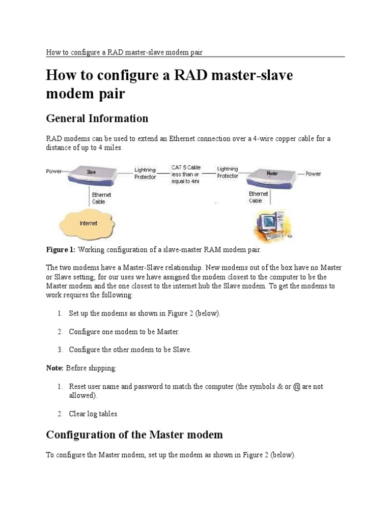 RAD Modem Config | PDF | Ip Address | Modem