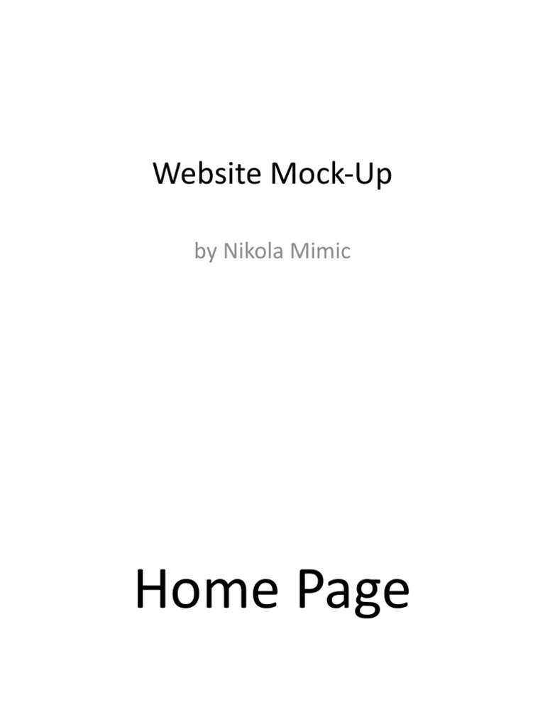 Website Mock-Up Design Overview | PDF