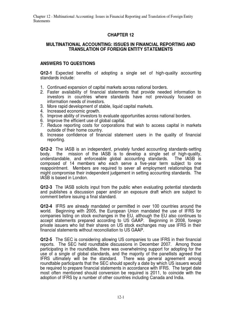 Solution Manual Advanced CH 12 | PDF | Debits And Credits ...