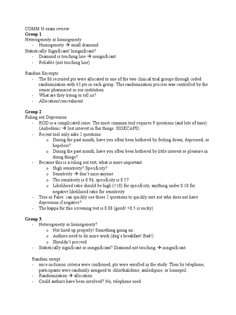 EBM Review | PDF | Sensitivity And Specificity | Randomized Controlled ...