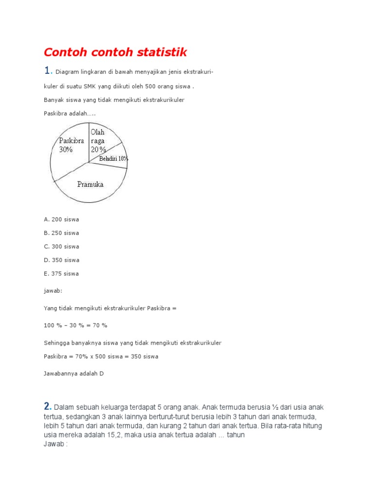 Contoh Contoh Statistik | PDF