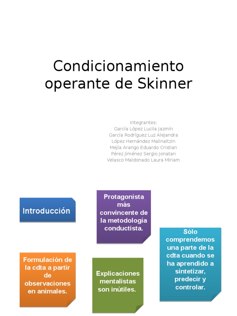 Condicionamiento Operante de Skinner | PDF