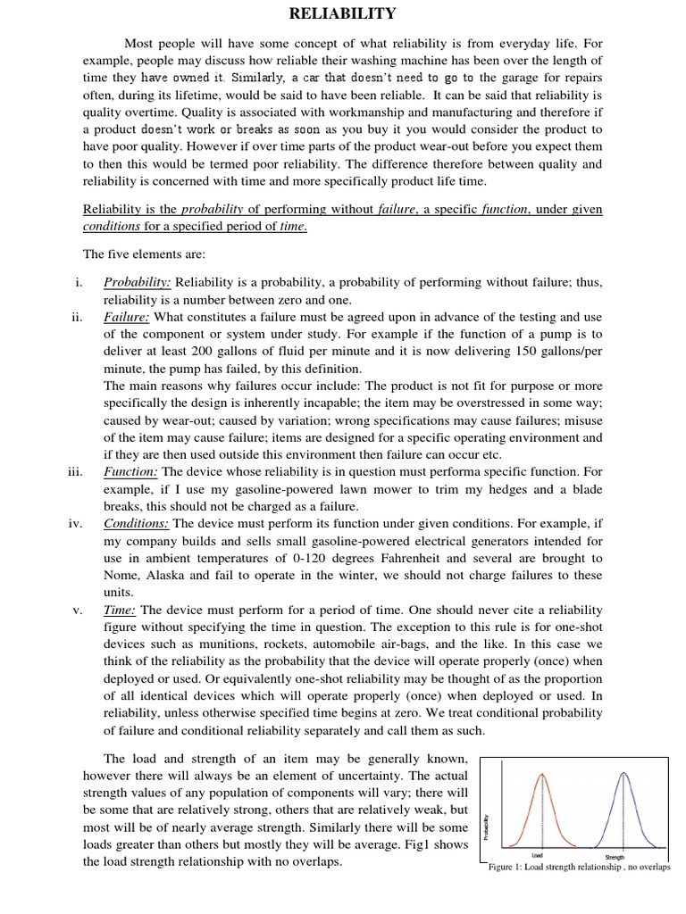 RE | PDF | Normal Distribution | Reliability Engineering