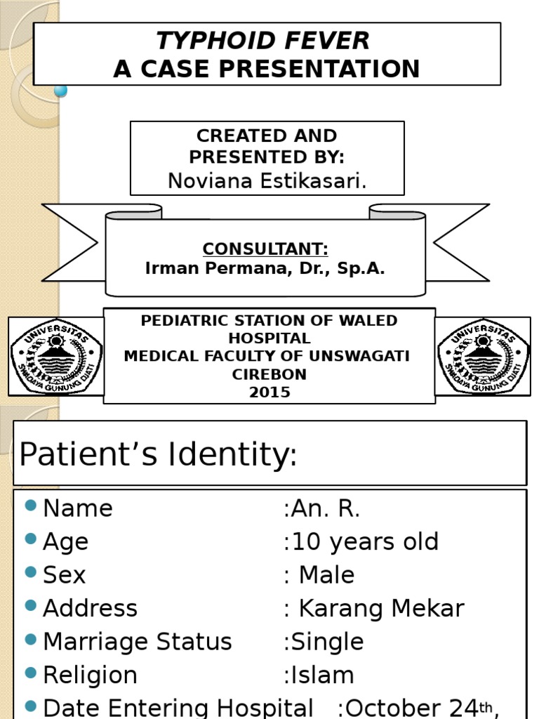 Typhoid Fever Case Presentation | PDF | Patient | Pregnancy