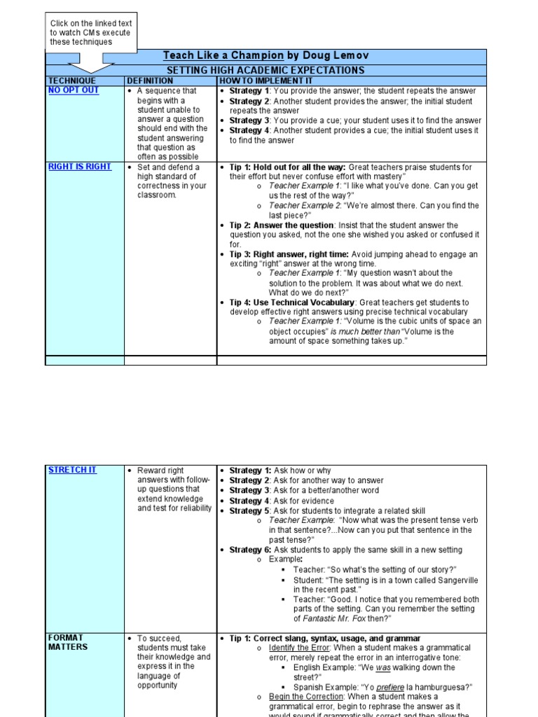 Techniques Packet | PDF | Question | Grammar