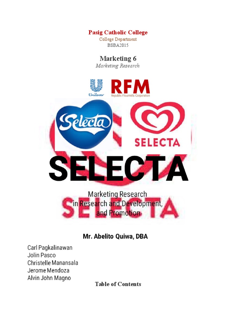 Selecta Ice Cream: History and Marketing Insights | PDF | Unilever | Brand