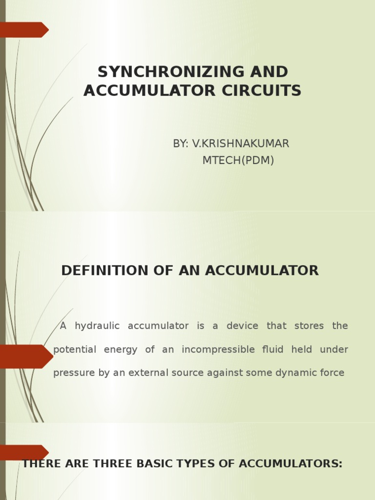 Hydraulic Accumulator Types and Functions | PDF | Chemical Engineering ...