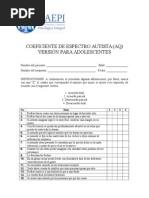 Escala M Chat | PDF | Cuestionario | Ocio