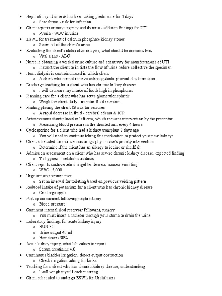 Renal & Urinary ATI | PDF | Kidney | Medical Specialties