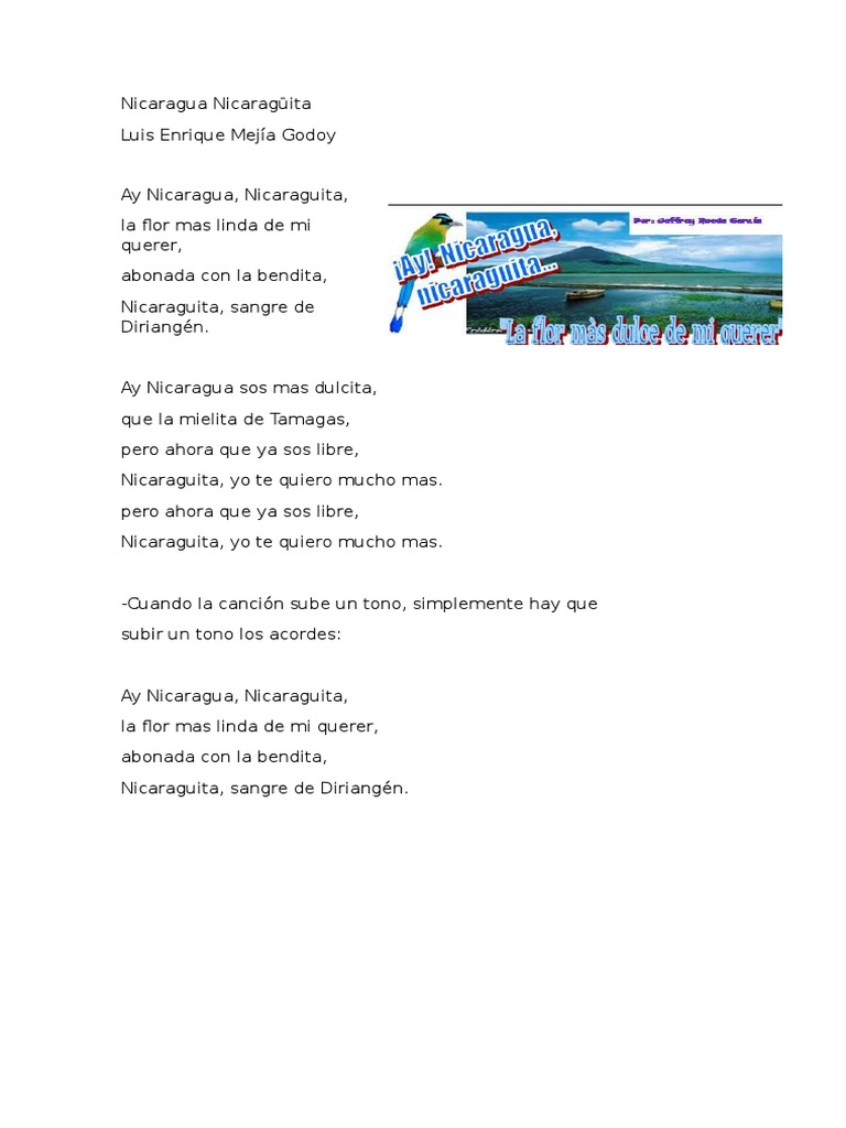 Canciones Nicaraguenses | PDF | Nicaragua | Naturaleza