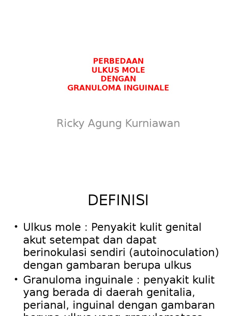 Ulkus Mole Vs Granuloma Inguinale | PDF