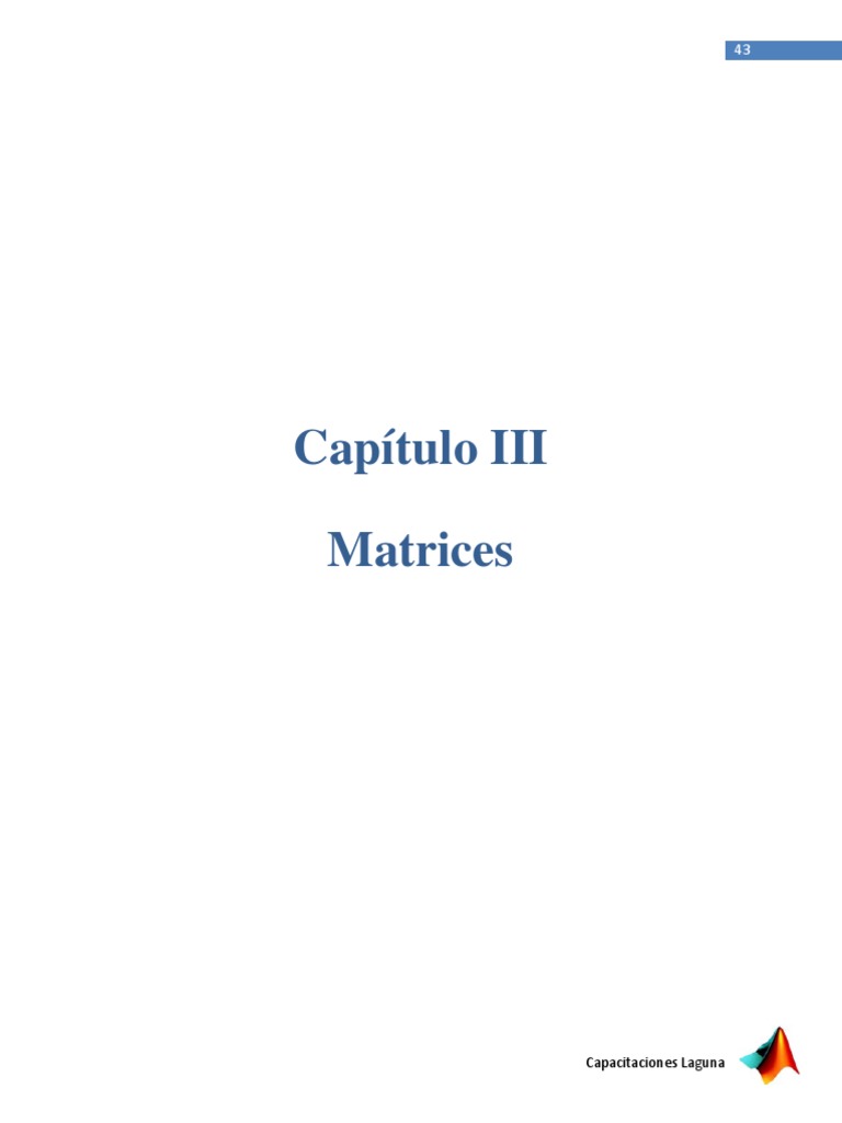 Capitulo 3 Matrices | PDF | Soporte | Matriz (Matemáticas)