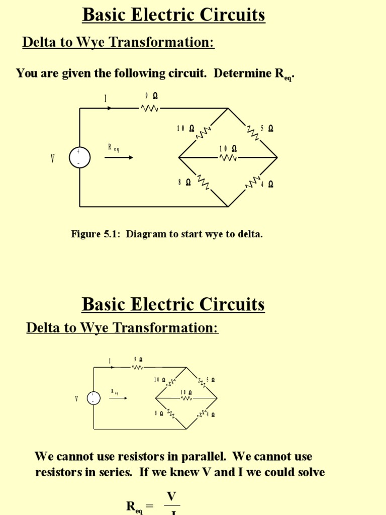 Circuits 1 - Delta To Wye | PDF | Series And Parallel Circuits ...