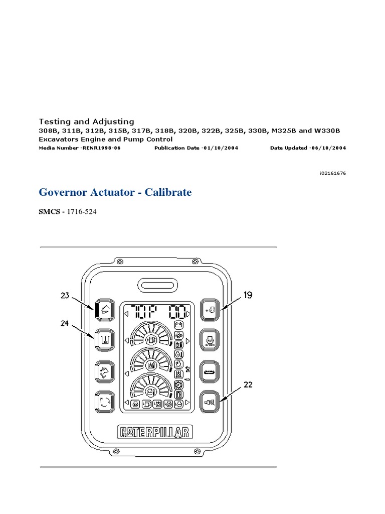 Governor Actuator - Calibrate | Actuator | Switch